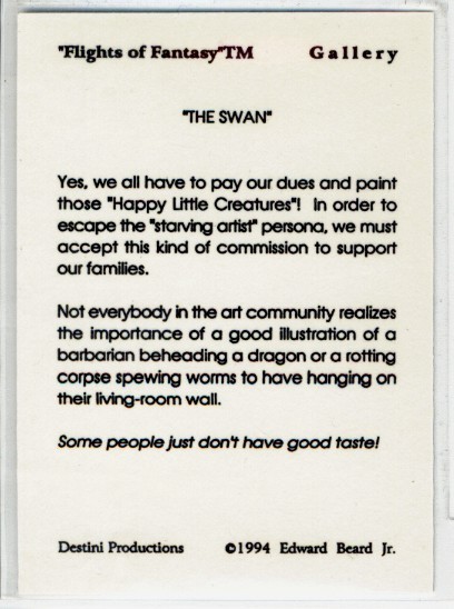 1994 Ed Beard Jr - Flights of Fantasy - Ultra Rare Gallery Card The ...