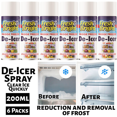 6X Fridge Freezer De Icer Spray Defrost Ice Quickly Anti Bacterial ...