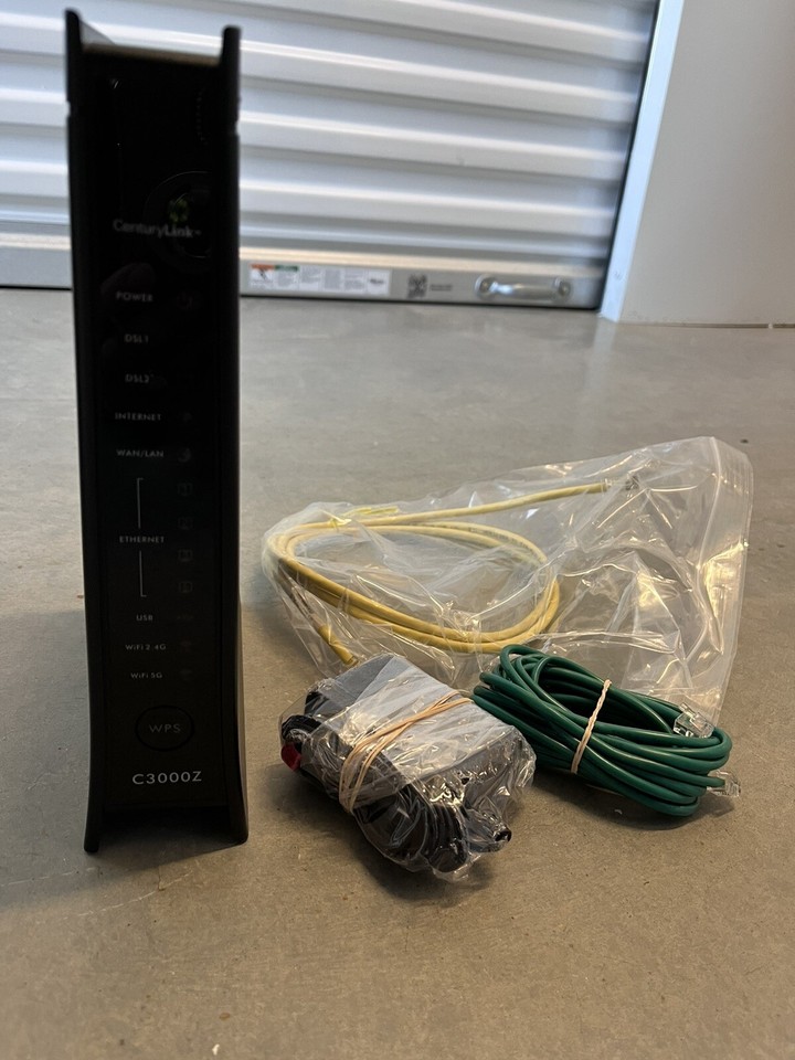 Zyxel Centurylink C3000Z Modem with Cables and Power Adapter, NEW | eBay