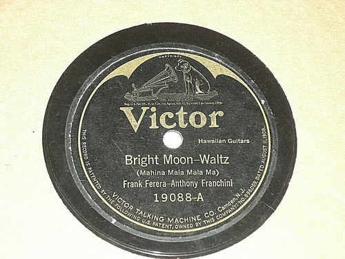 FRANK FERERA & ANTHONY FRANCHINI-Bright Moon (1923) VICTOR 10" Shellac ...