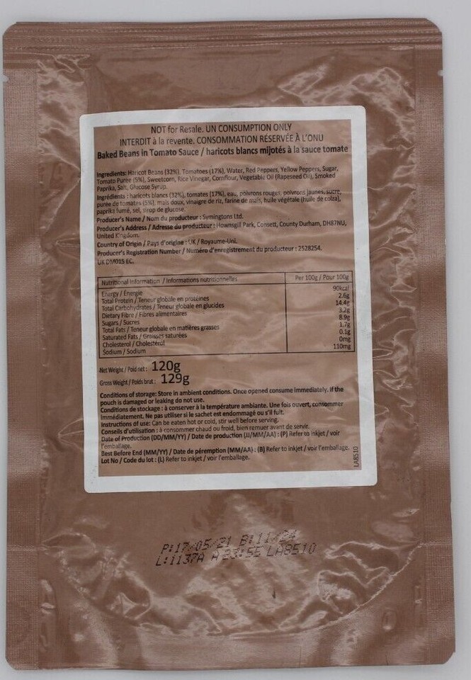 BRITISH ARMY MOD RATION PACKS MEALS MRE EMERGENCY FOOD SUPPLIES READY ...