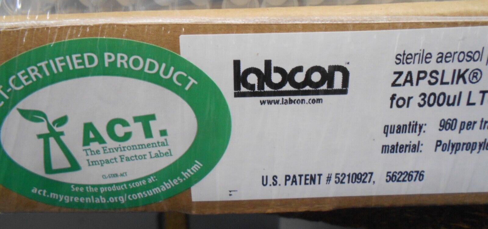 960 ZapSlik LTS Aerosol Filter Pipette Tips 300uL Labcon 1142-965-008-9 ...