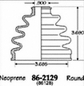 EMPI 862129D CV Boots and Related Components - CV Joint Boot Kit, Outer ...