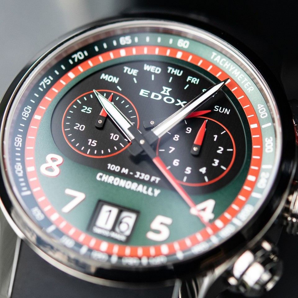 EDOX Chronorally Chronograph 38001 TINNR VR Wristwatch - 48mm Mens ...