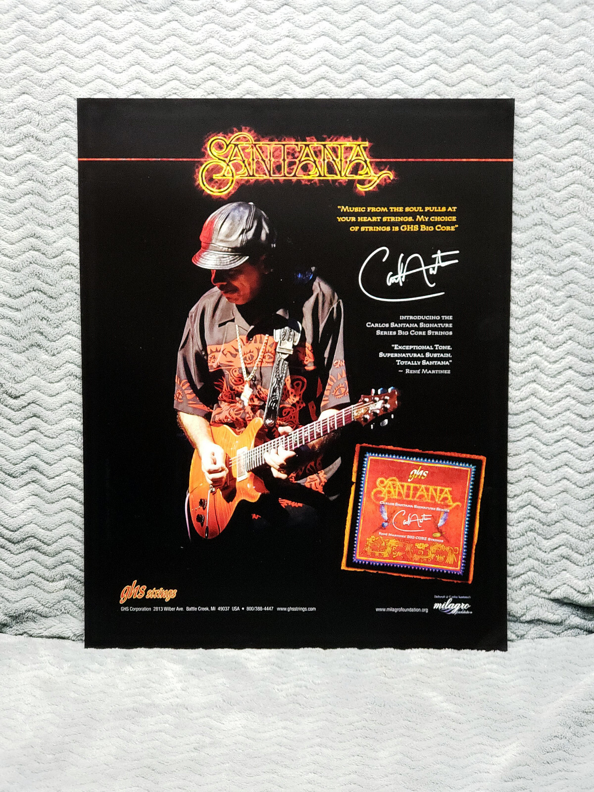 Santana GHS Promo Poster NOS | eBay