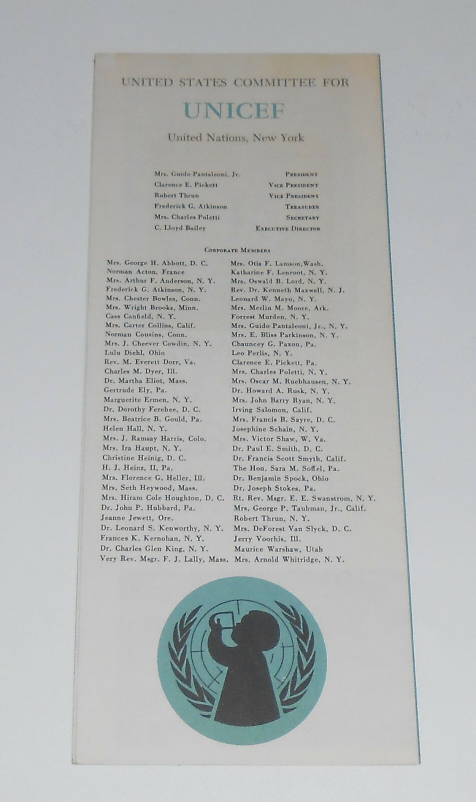 Vintage UNICEF Pamphlet Brochure Worlds | Grelly USA