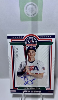 2022 USA Stars & Stripes JOSHUA SPRINGER Autograph Free Shipping 093/ ...