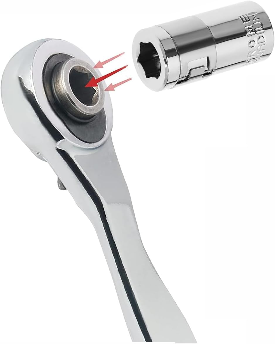 2Pcs 1/4" Square Hole to 1/4" Hex Socket Bits Converter Screwdriver Bit ...