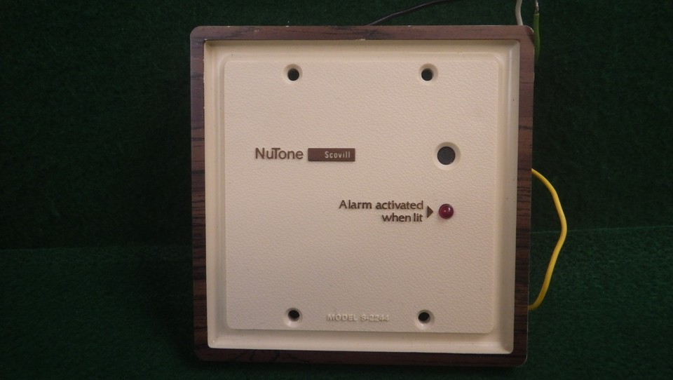 Nutone Vintage Alarm/Security System Audio Detector S-2244 Glass Break ...