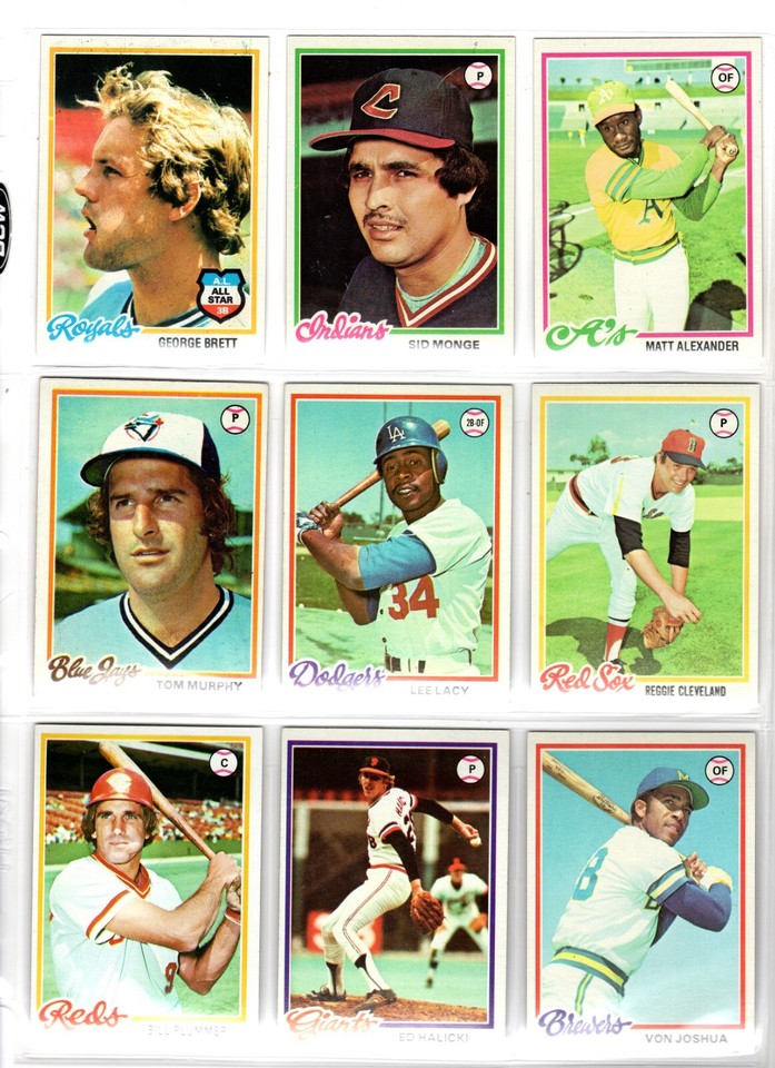 1978 Topps Baseball Complete Set 726 Trammell Murray Molitor RC EX/EXMT ...