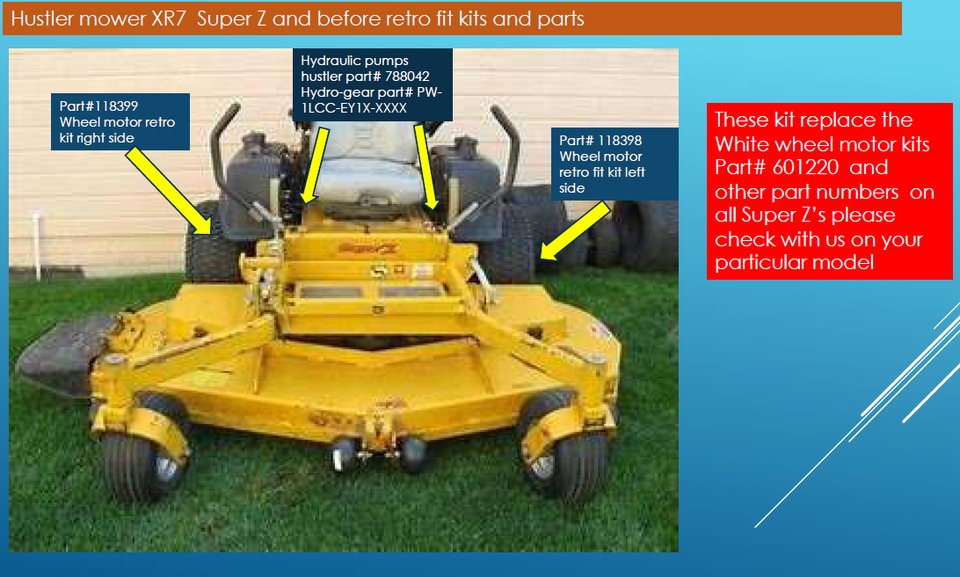 GENUINE OEM HUSTLER PART #118399 (Right Side) Wheel Motor Kit | eBay