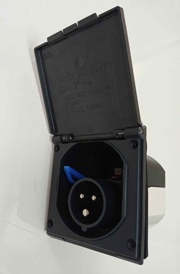 Fawo Mains Hook Up Inlet Flush Socket Grey Square 240v Caravan ...