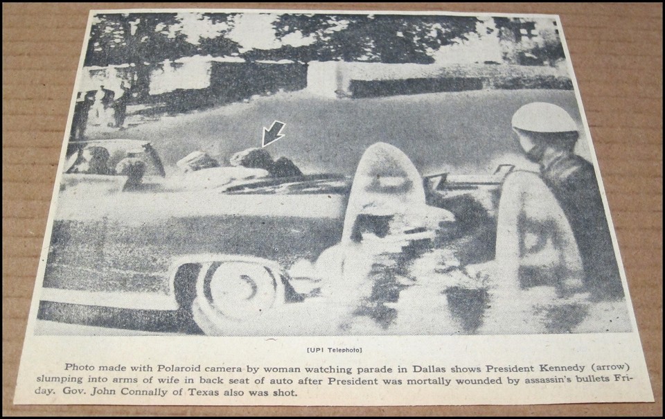 JFK Assassination Nov 24 1963 Newspaper Clipping Photo 7"x7" John F ...