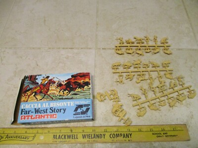 VTG HO Scale Atlantic Far West Story Bison Hunting Plastic Figures 1/87 ...