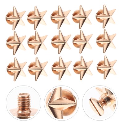 50 Pcs DIY Five-pointed Star Rivets Studs for Clothing Shape Punk Shoes ...