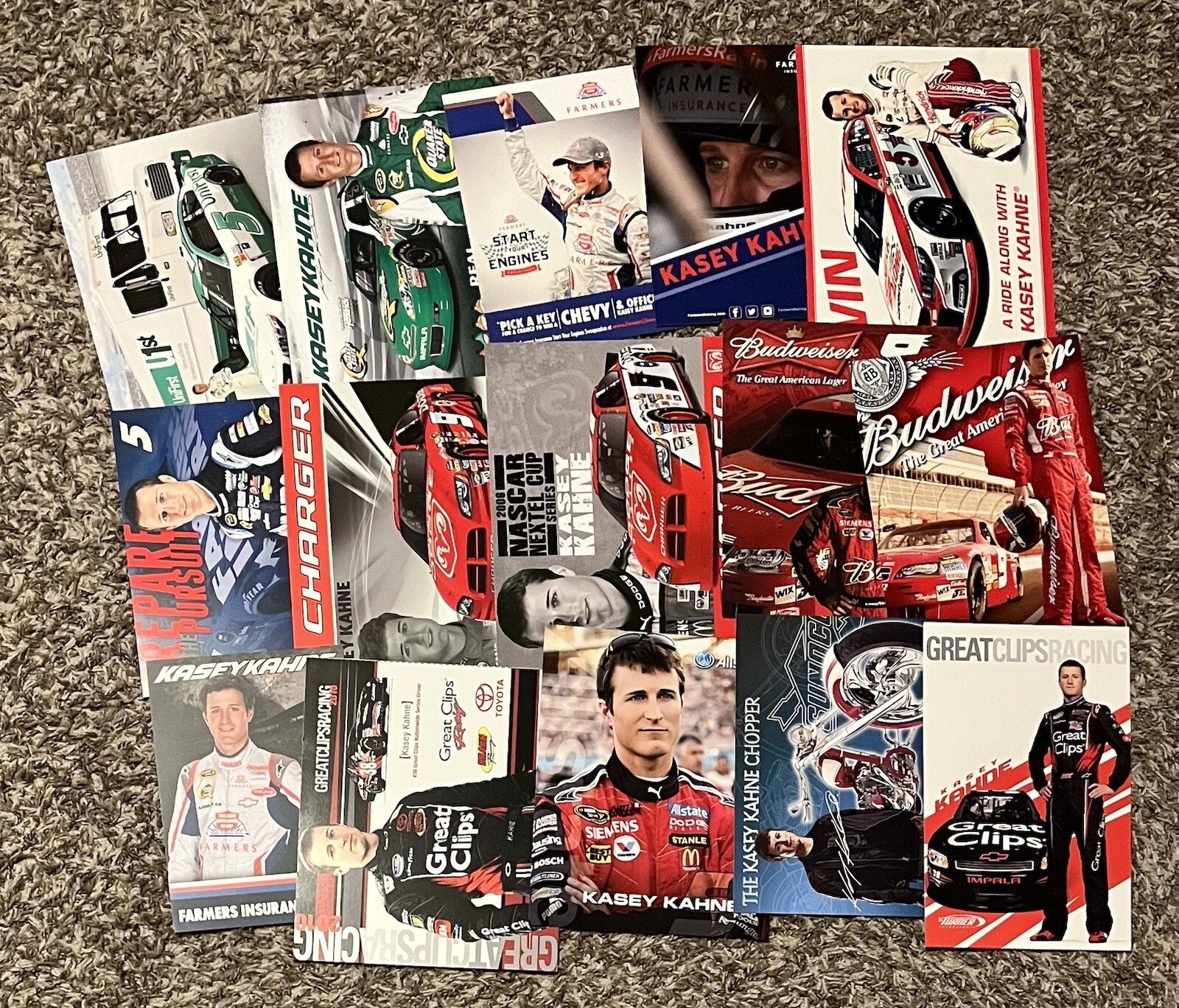 Kasey Kahne Postcard - LOT OF 15 - NASCAR Hero Card Various Years ...