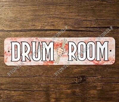 Metal Sign DRUM ROOM drumming drummer drum life drums set kit ...
