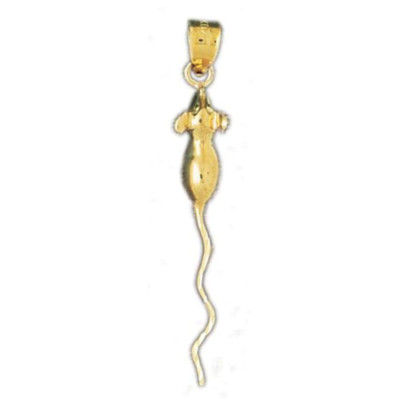 Rat Mouse Charm Pendant 14k Gold | eBay