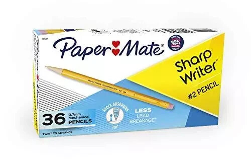 Paper Mate Sharpwriter Mechanical Pencils | 0.7 Mm #2 Pencil | Yellow ...