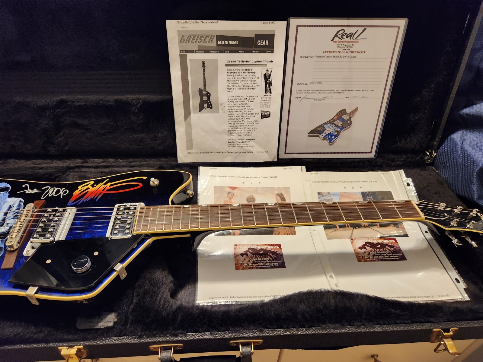 Autographed ZZ Top/Billy Gibbons Custom Gretsch Guitar/Amazing ...