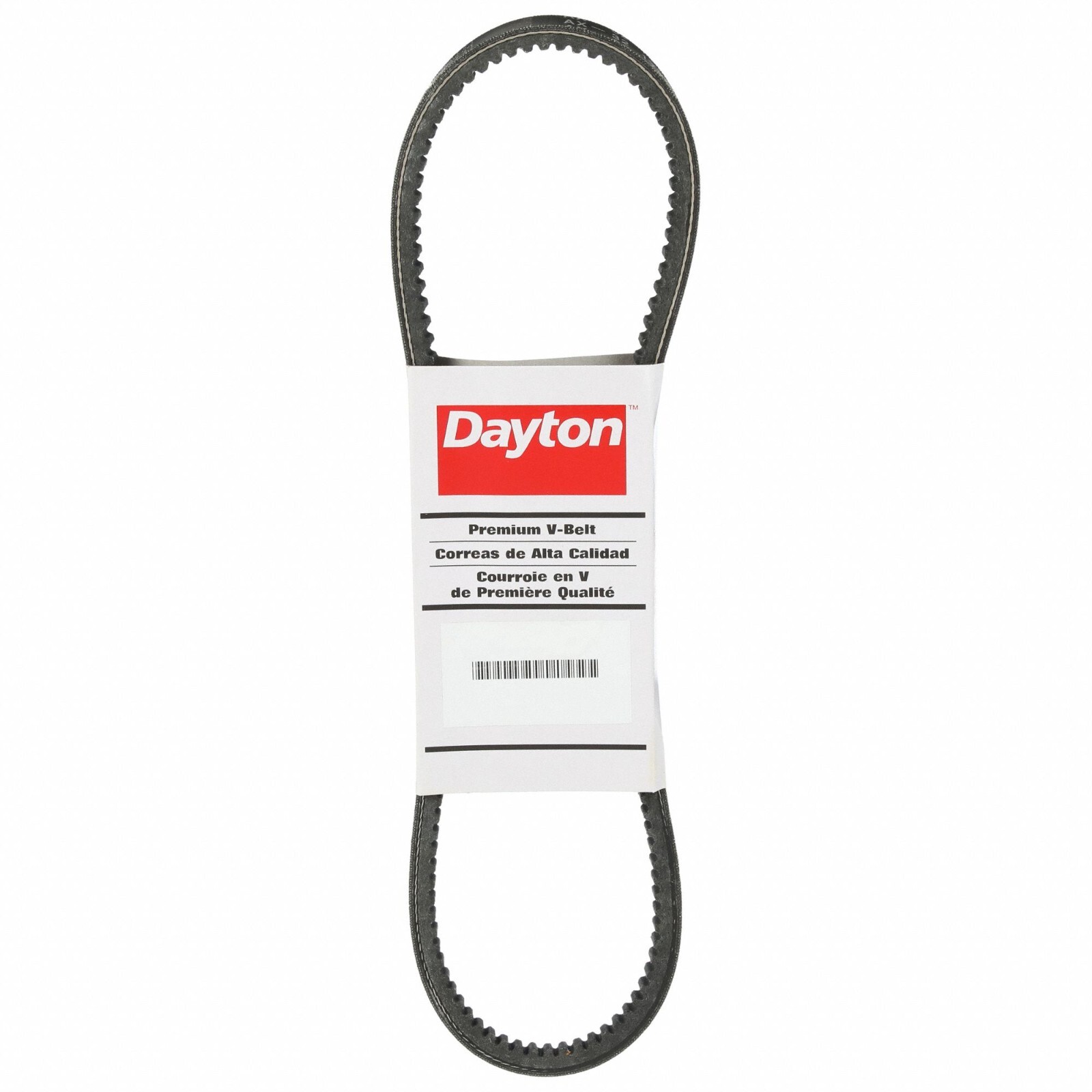 DAYTON Cogged V-Belt: AX26, 28" Outside Length, 0.5" Top Width, 5/16 ...