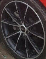 2020 Mustang OE Wheel 19x8-1/2 10 Spoke Straight Spoke Background Ford ...