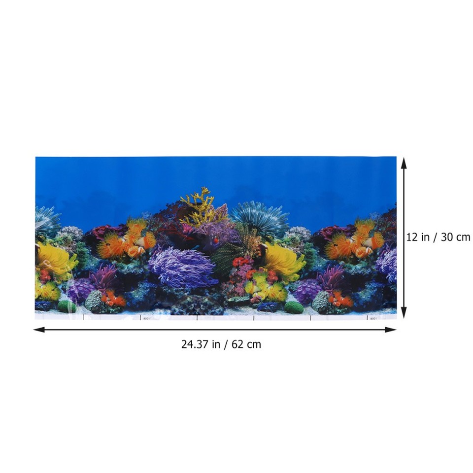Aquarium Sticker Fish Tank Backdrop Decorations Background Plate | eBay UK