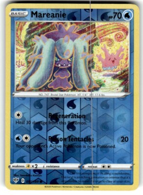 Mareanie Common Reverse Holo Water 2020 Pokemon TCG Darkness Ablaze ...