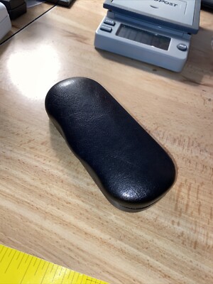 Ray Ban Hard Shell Glasses Case Black Leather Tan Interior | eBay