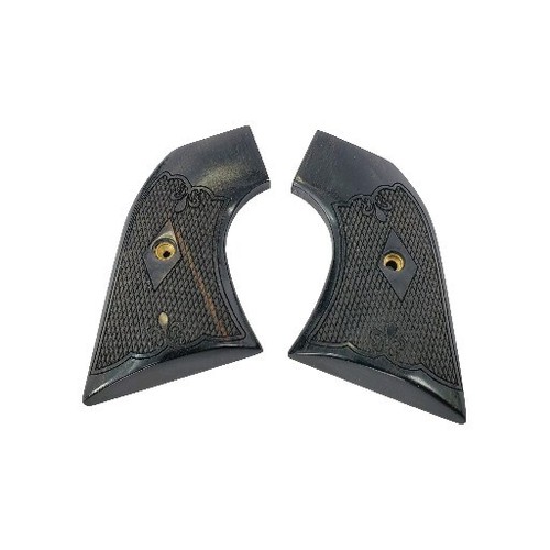 Altamont Wood Grips For Colt Single Action Silverblack Checkered ...