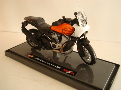Harley-Davidson 2021 Pan America 1250 Orange White - Seri 1:18 Maisto ...