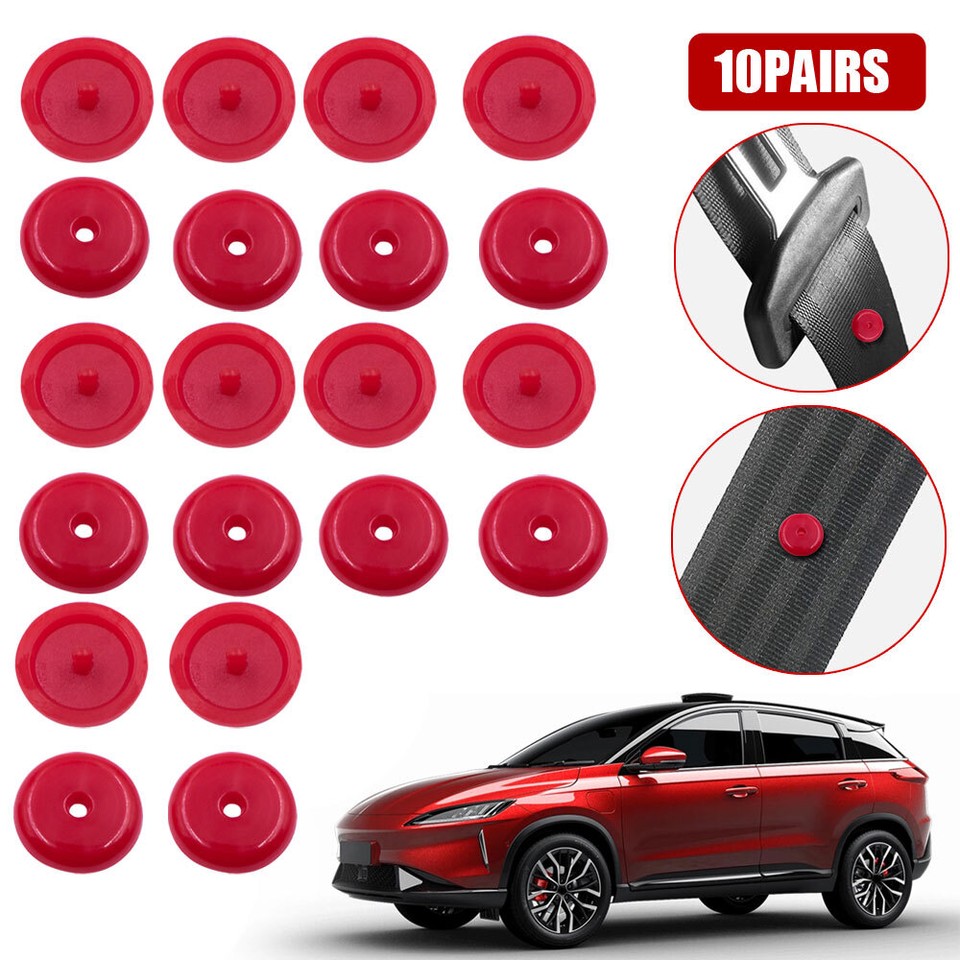 20PCS Car Seat Belt Stopper Buttons Limit Safety Buckles Retainer Car ...