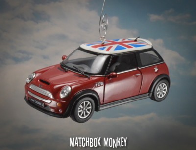 Deluxe Hard Top Union Jack Flag Austin Mini Cooper S Christmas Ornament ...