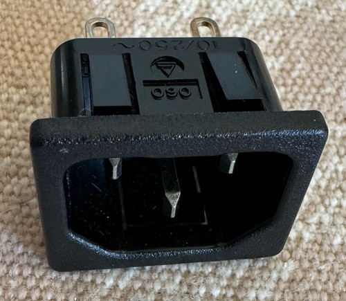 10 - IEC 60320 C14 SNAP-IN POWER INLET PANEL COMPONENTS CORP 8301312 ...