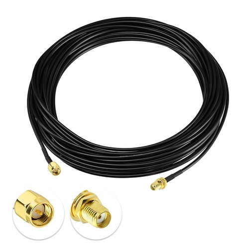 SMA Male to SMA Female Bulkhead Mount RG174 Antenna Extension Cable 10m ...