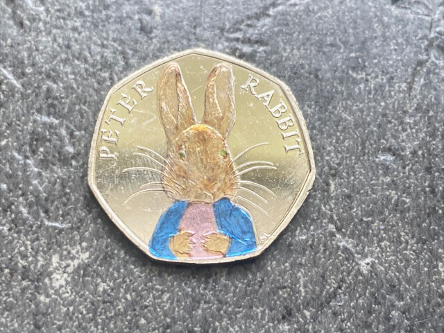 Peter Rabbits 50p Coins Beatrix PotterHand Made Decal Stickers Golden ...