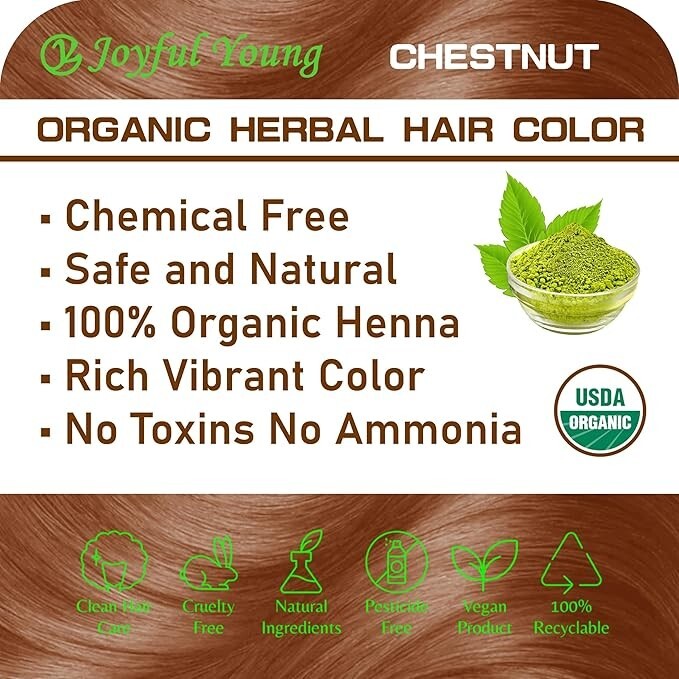 100% Organic Henna Powder Based Hair Color. All Natural Chemical-Free ...
