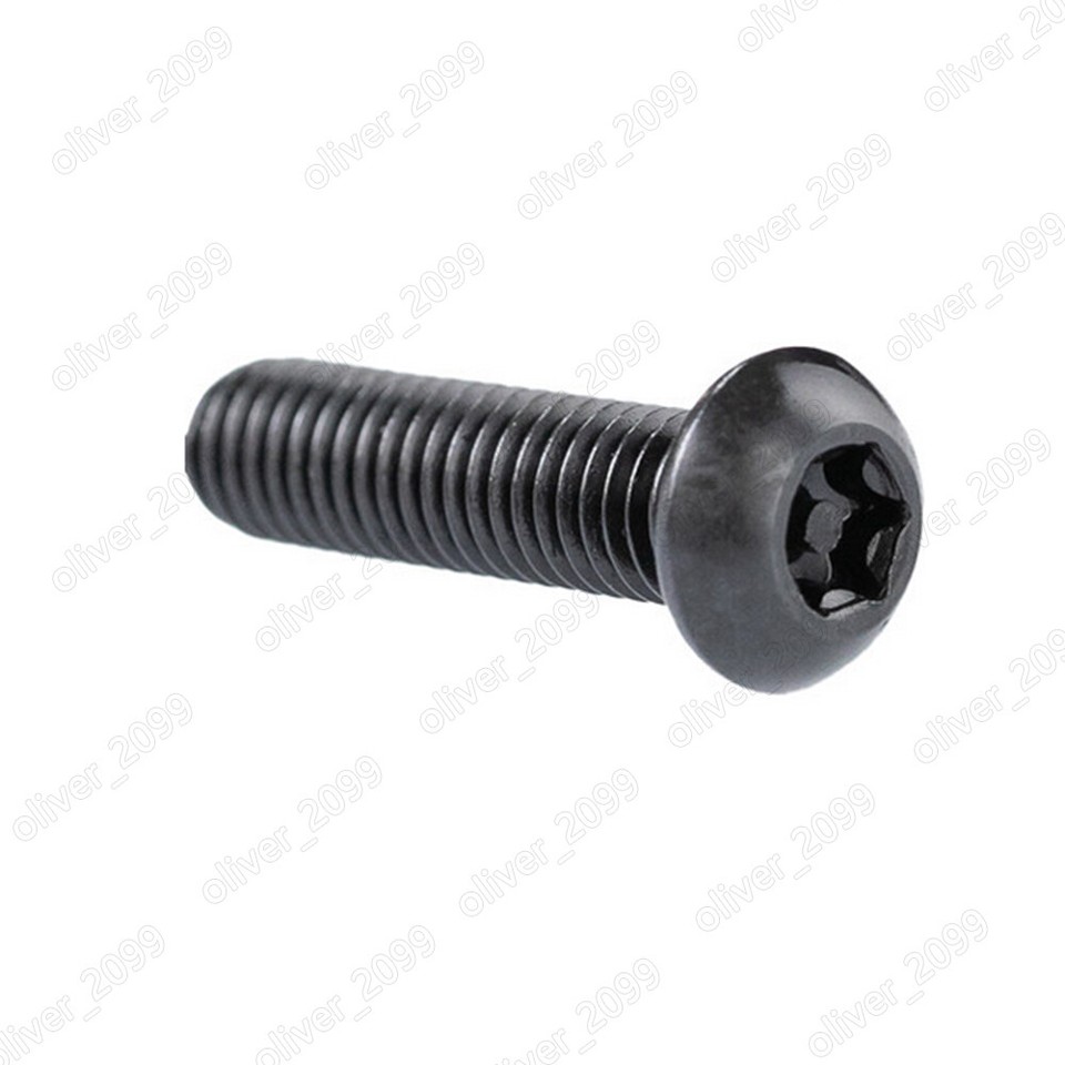 Black 304 Stainless Steel Pin Tamper Torx Button Head Security Screw M3 ...
