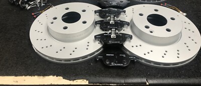 FOR MERCEDES C180 kompressor W204 BRAKE DISC CROSS DRILLED BRAKE PAD ...