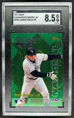 1997 Topps Dante Bichette Ken Griffey Jr. Inter League Finest #ILM3 SGC ...