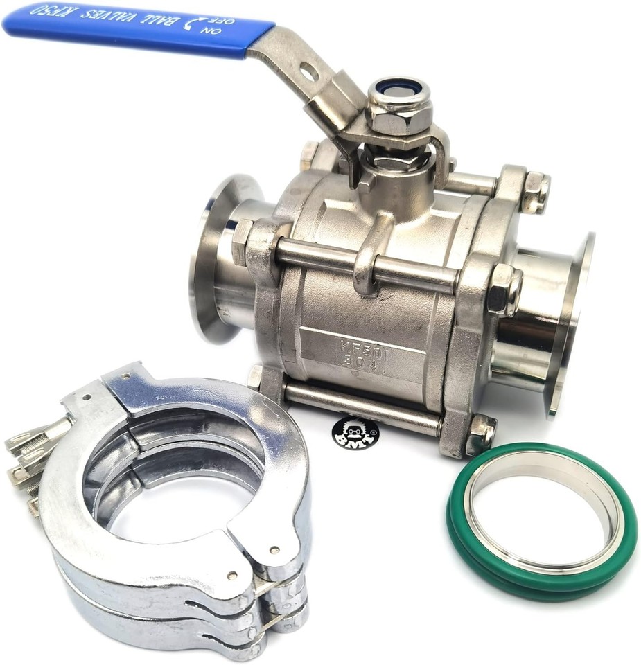 bmotiontech KF50 ball valve Shut Off Valve Isolation Valve w/ Al clamps ...