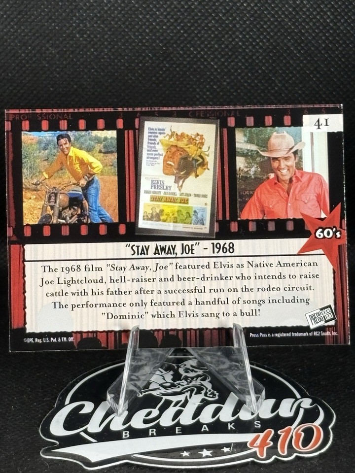 2006 Press Pass Elvis Lives Elvis Presley The Movies Insert Stay Away ...