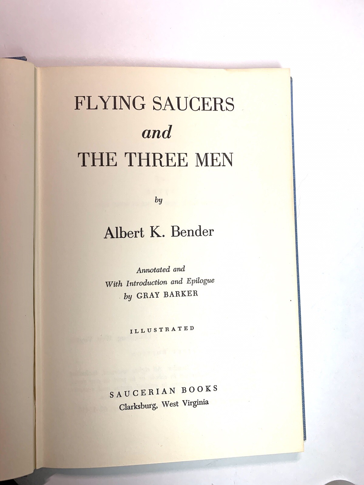 Sale~Flying Saucers and The Three Men~Albert Bender~1962~First Edition ...