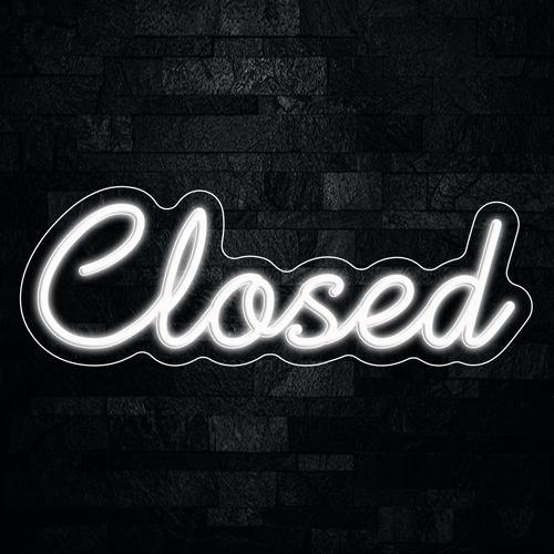 Closed LED Neon Sign 20"L x 7"H #33025 | eBay