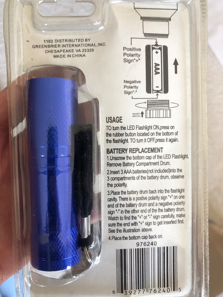 Pocket Sized ALUMINUM LED FLASHLIGHT (AAA battery operated) | eBay