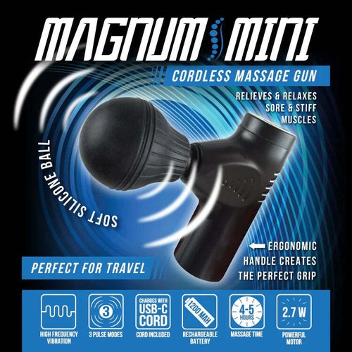 Magnum Mini Cordless Massage Gun with Silicone Ball, Travel Sized | eBay