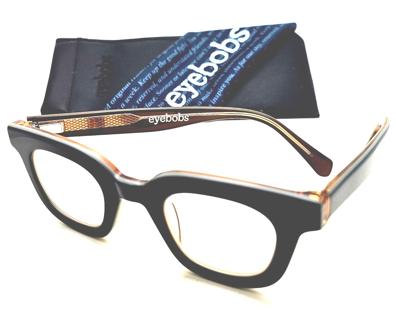 New Readers EYEBOBS Eyeglasses ANOMALY 3362 00 +1.50 40-25 Black on ...