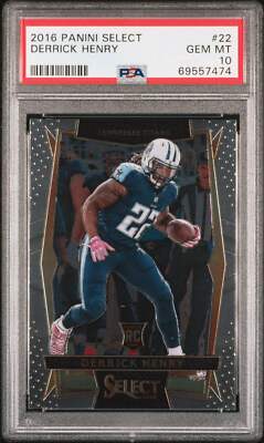 Graded 2016 Panini Select Derrick Henry #22 Rookie RC Football Card PSA ...