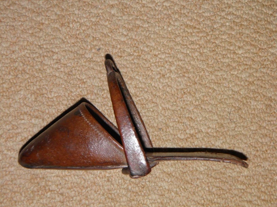 ANTIQUE SIDE SADDLE LEATHER SLIPPER STIRRUP .side saddle. Circa 1850 ...