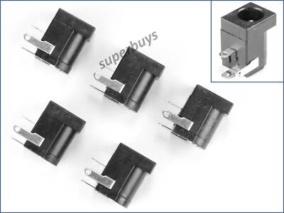 5pcs 5.5mm x 2.1mm Female DC Connector Socket PCB Mount Jack Plug ...